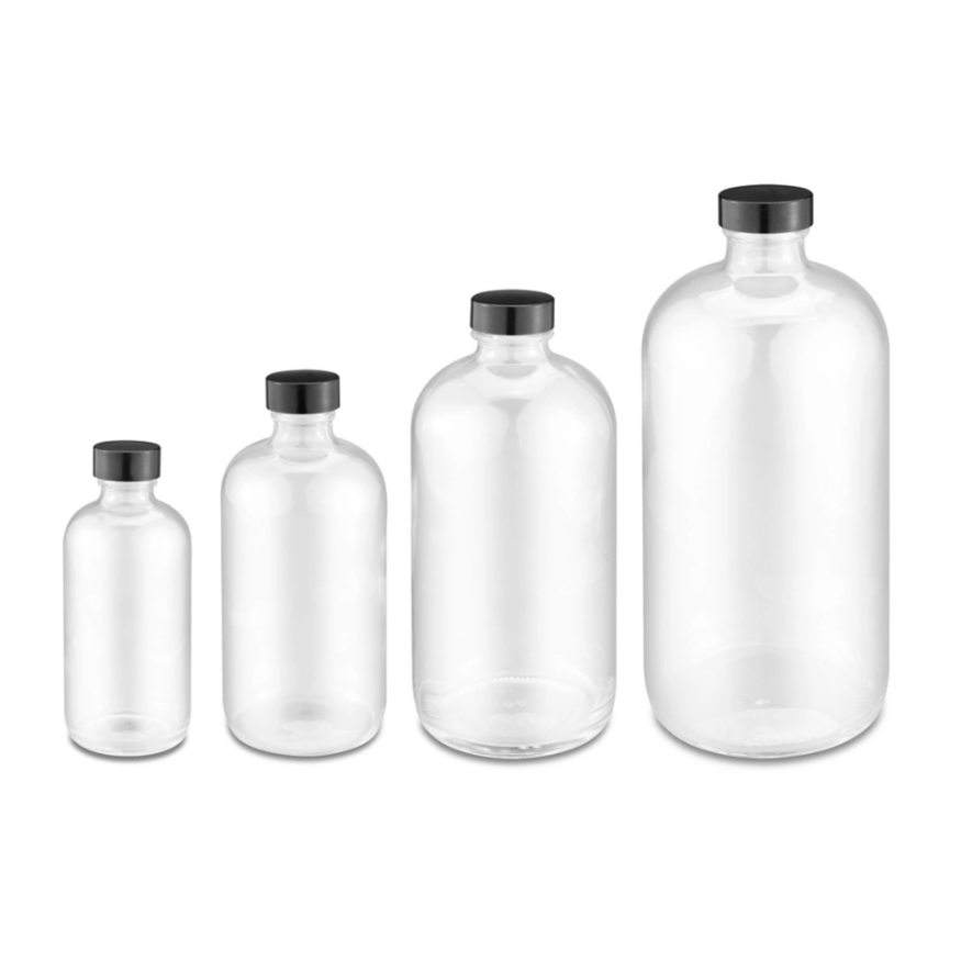 Glass Clear Boston Bottle - 16 oz / 500 ml – The Apothecary in Inglewood
